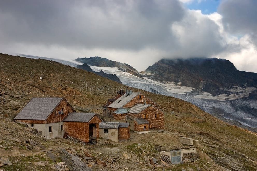 View of Defregger Haus (2.963 M) Stock Image - Image of aerial, cloud ...
