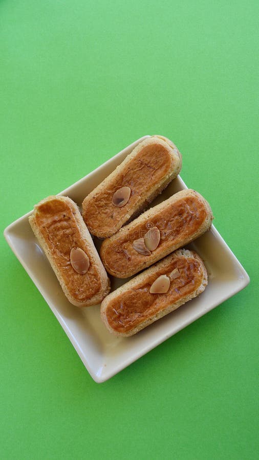 Almond Finger Biscuits on the Table Stock Photo - Image of finger ...