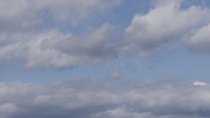 View of Dense Clouds Moving in a Daytime Blue Sky with Soothing Motion ...