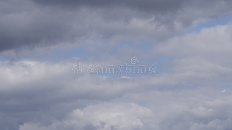 View of Dense Clouds Moving in a Daytime Sky with Soothing Motion in ...