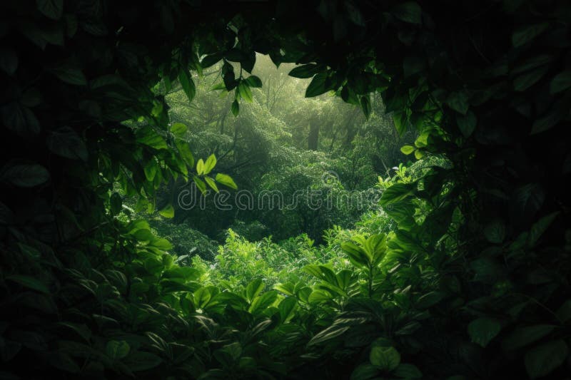 A View of a Dense Forest from a Unique Angle, Looking Up at the Trees ...