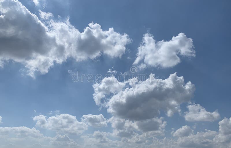 View of Dense, Heavy, Big Clouds and Blue Sky Stock Photo - Image of ...