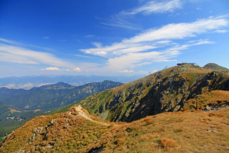 Ropeway Funitel at Low Tatras, Slovakia Editorial Image - Image of ...
