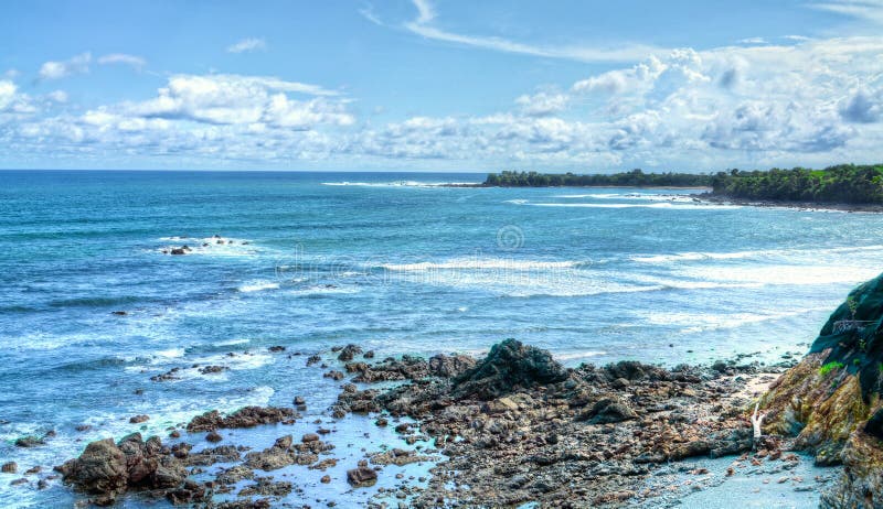 Deserted Beach in the Pacific Ocean of Panama Stock Image - Image of ...