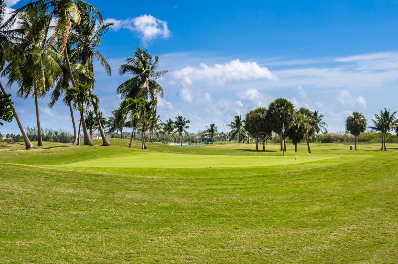 Deserted Golf Course on a Clear Spring Day Stock Photo - Image of ...