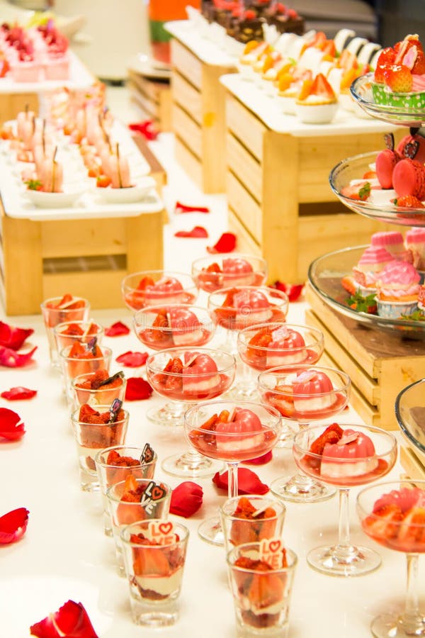 Dessert Buffet with Delicious Sweet Bakery Stock Photo - Image of ...