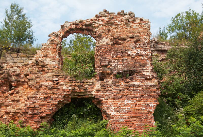 View of destroyed building stock photo. Image of historic - 10813322