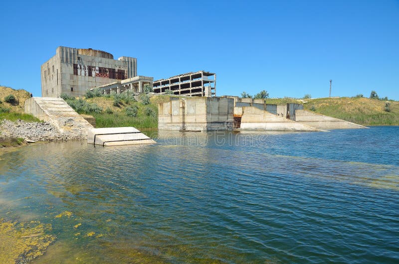 A View of the Destroyed Unit of the Crimean Nuclear Power Plant Stock ...