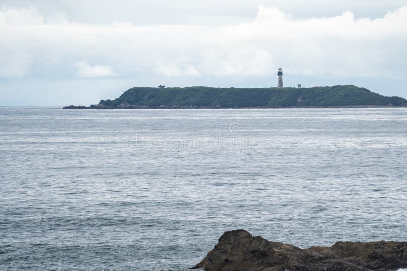 View of Destruction Island Lighthouse As Seen from Ruby Beach in ...