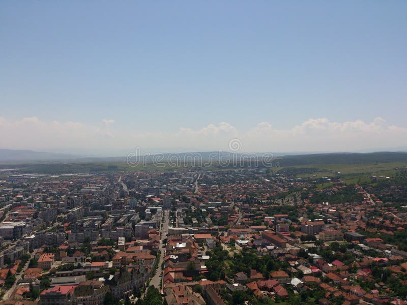 View of Deva City, Romania, from the Citadel Stock Image - Image of ...