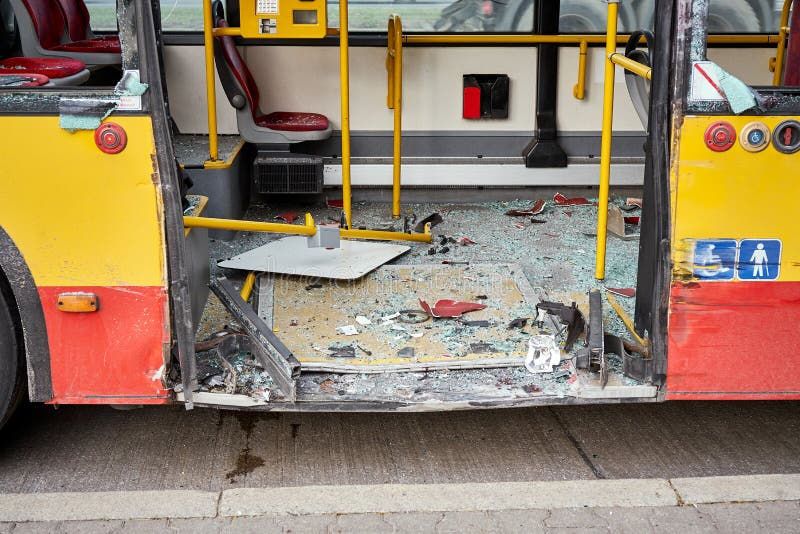 View of Devastated City Bus after Road Accident Editorial Stock Photo ...
