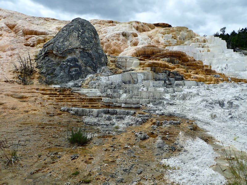 Devil S Thumb at Mammoth Hot Springs Stock Image - Image of geology ...