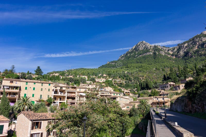 View of Deya Town in Mallorca Island Spain Stock Image - Image of islas ...