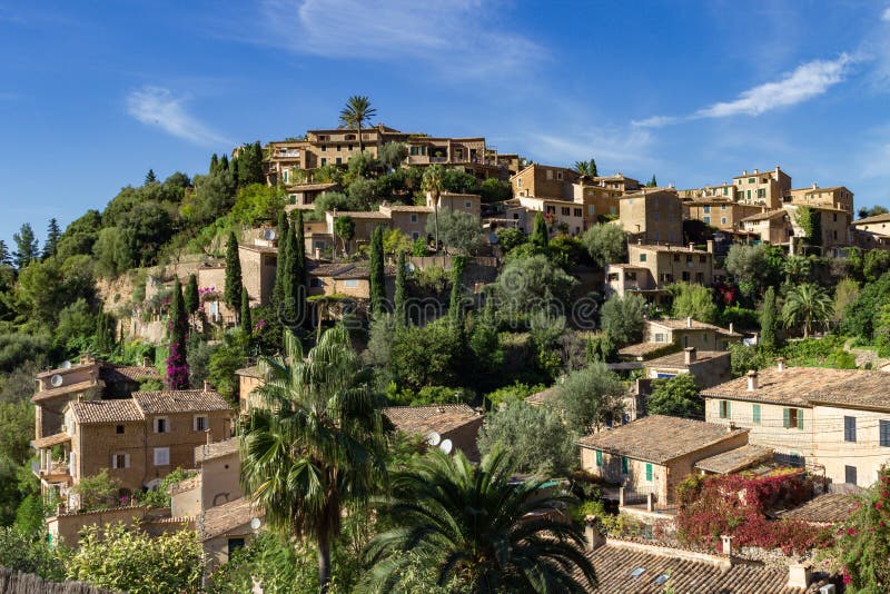 View of Deya Town in Mallorca Island Spain Stock Photo - Image of ...