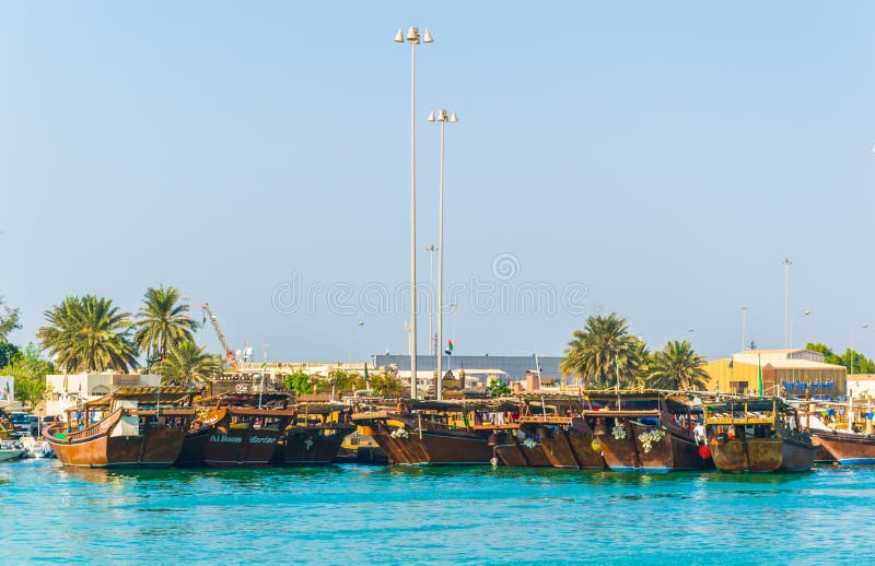 View of a Dhow Port in Abu Dhabi, UAE...IMAGE Stock Photo - Image of ...