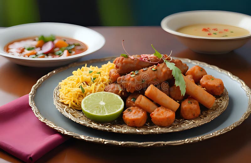 A View of a Dining Table with Full of Different Types of Delicious ...