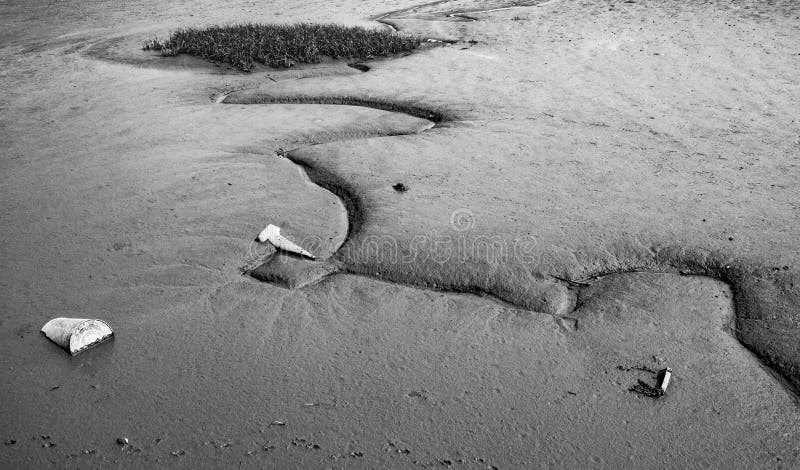Abstract View of Deep Mud Seen at the Side of a Tidal Estuary, Seen ...
