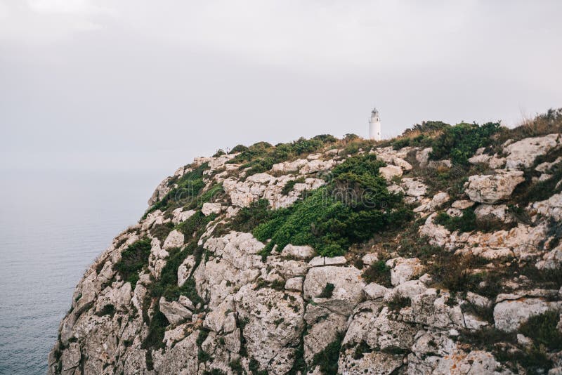 View from a Distance of a Lighthouse Stock Image - Image of europa ...
