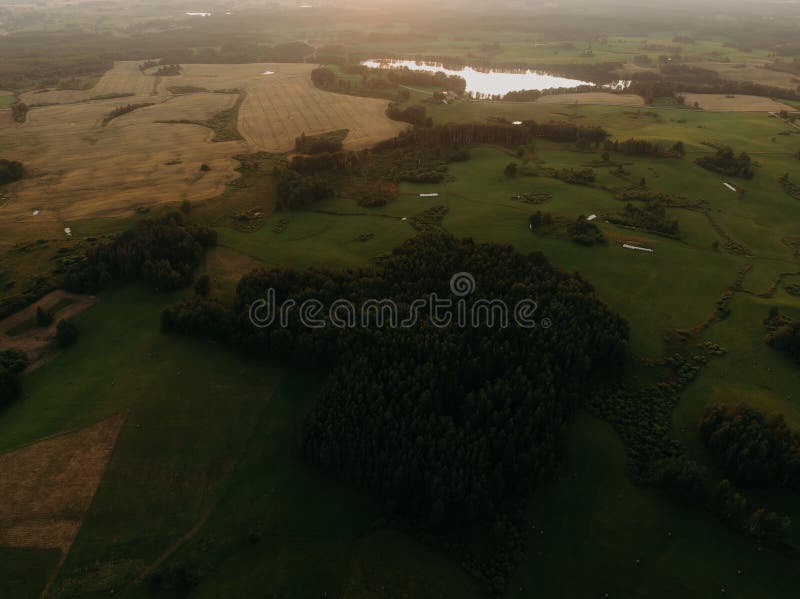 View of Diverse Rural Landscape from the Air Stock Photo - Image of ...