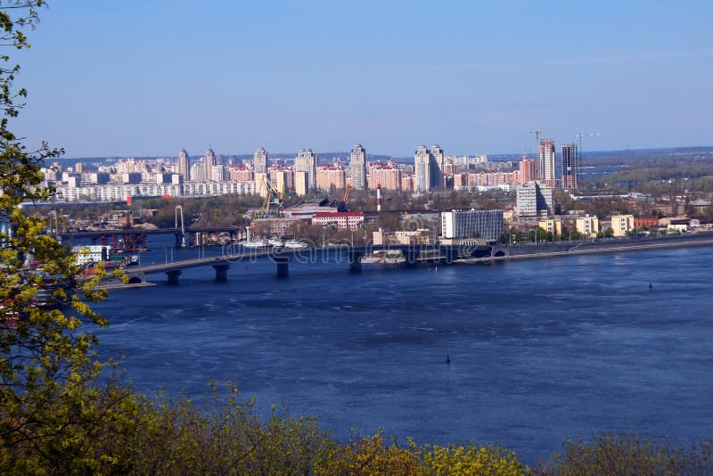 View of Dnieper river stock image. Image of ukranian, kiev - 9091743