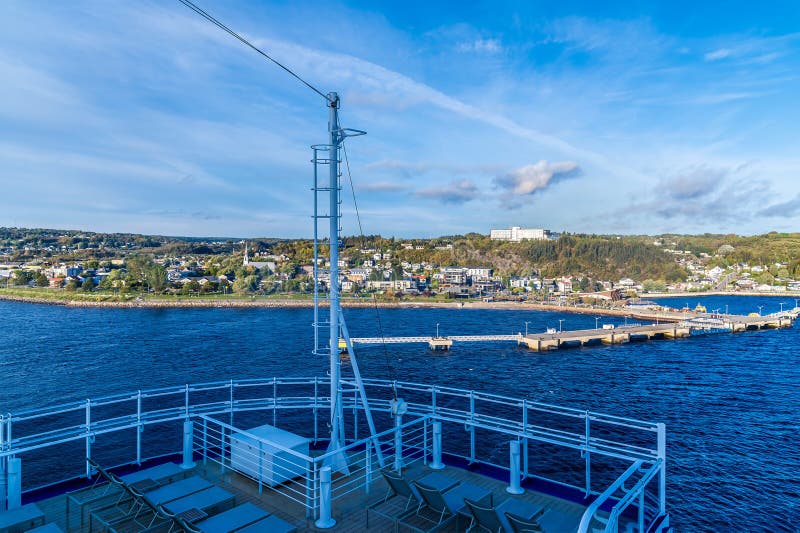 A View from a Docking Ship Approaching the Cruise Terminal in the Bay ...