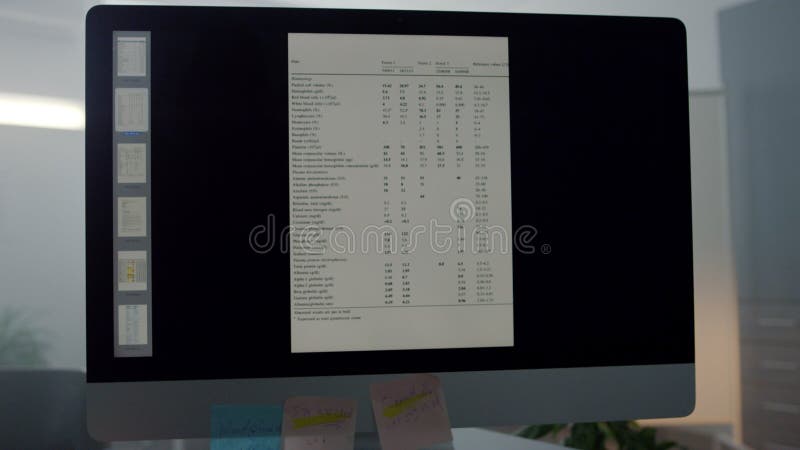 View Doctor Computer Screen on Work Desk Close Up. Modern Physician ...