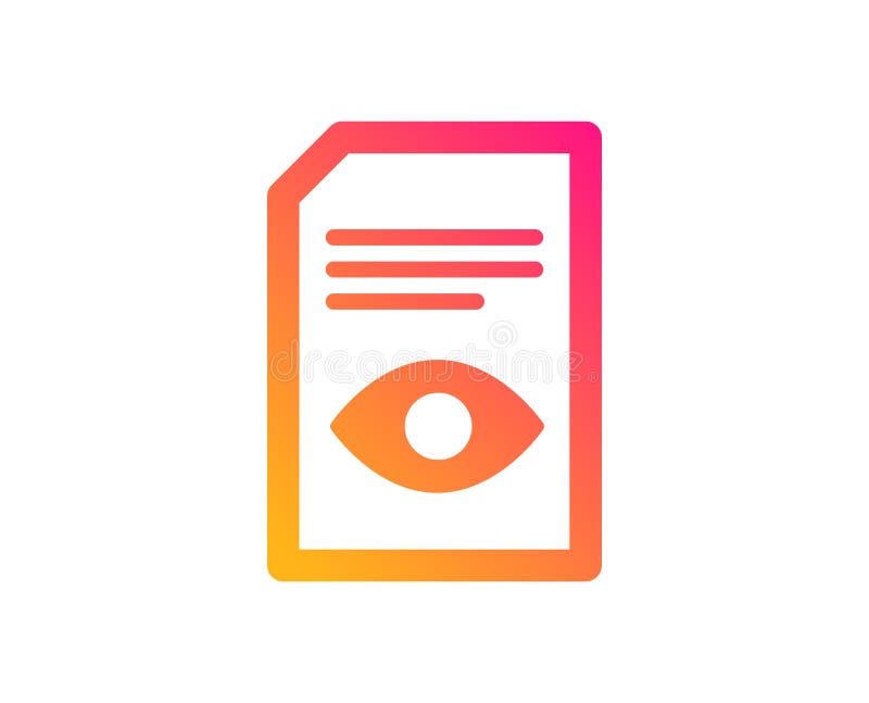 View Document Icon. Open File Sign. Vector Stock Vector - Illustration ...
