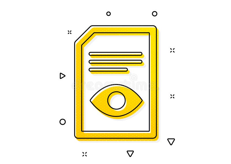 View Document Line Icon. Open File Sign. Stock Vector - Illustration of ...