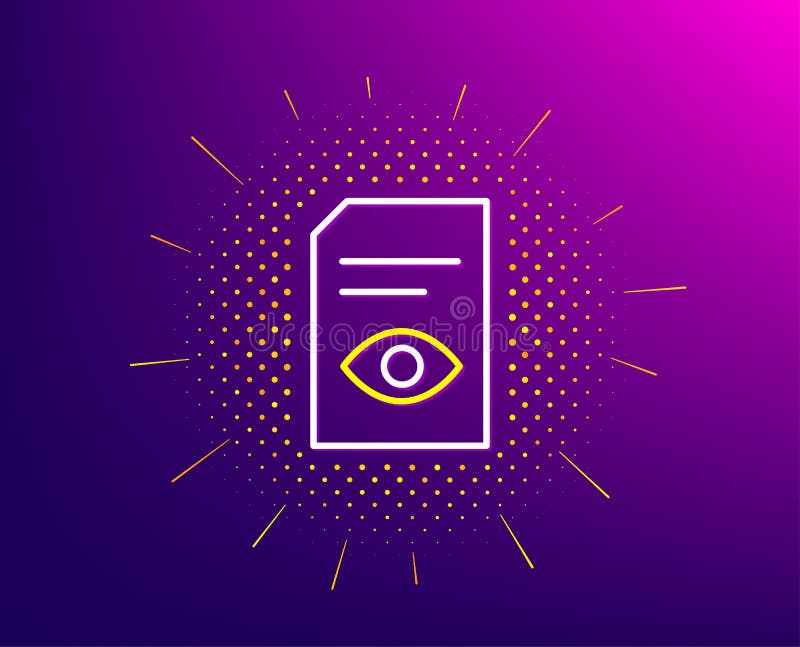 View Document Line Icon. Open File Sign. Vector Stock Vector ...