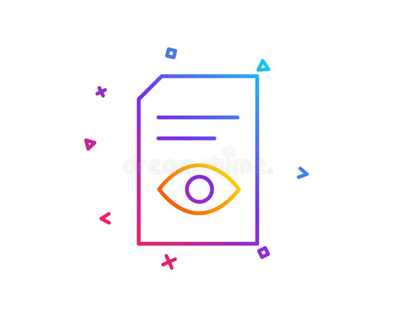 View Document Line Icon. Open File Sign. Vector Stock Vector ...