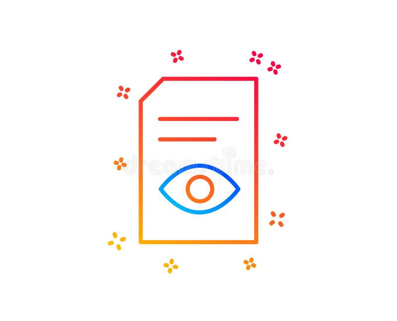 View Document Line Icon. Open File Sign. Vector Stock Vector ...