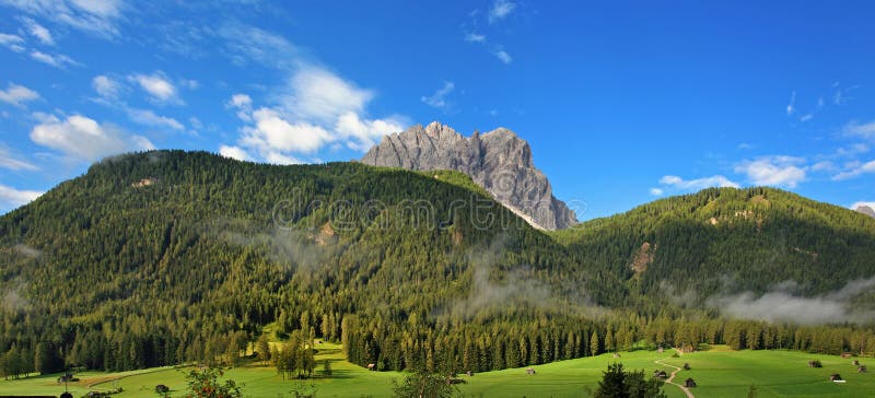 View of the Dolomites - Sexten, Italy Stock Photo - Image of evenfall ...