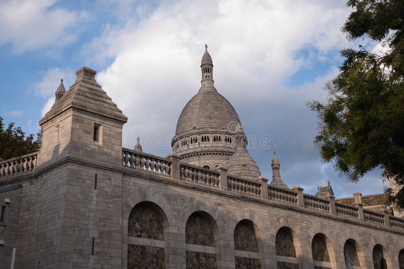 View of the Dome of the Basilica of the Sacred Heart of Paris with the ...