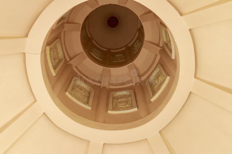 View of the Dome in the Brahma Vihara Arama Pagoda. View of the Dome of ...