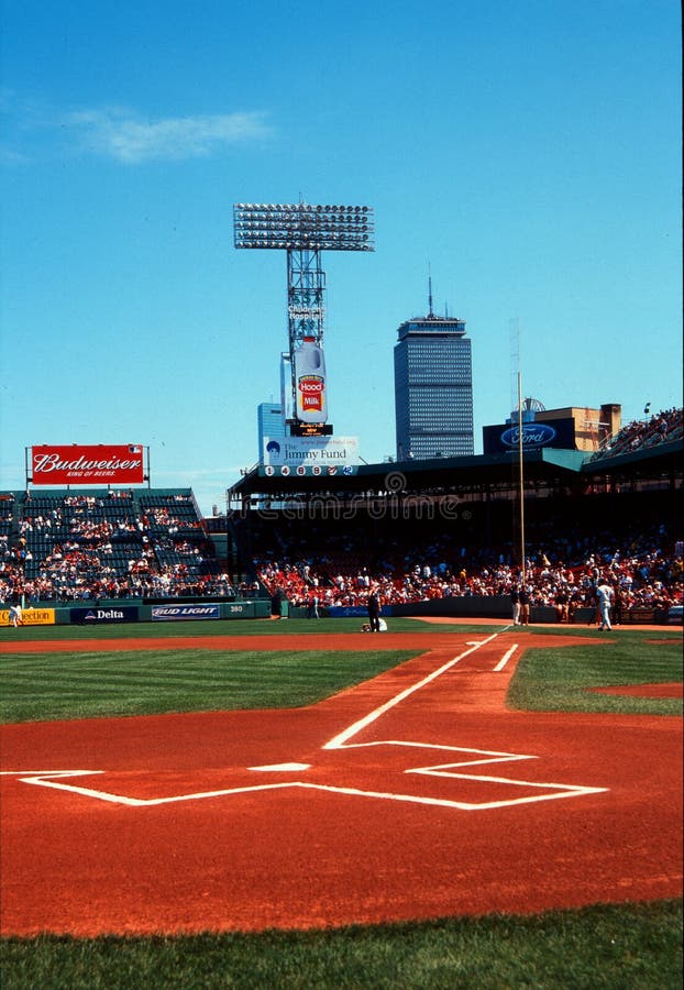 View Down Firstbase Line, Fenway Park, Boston, MA Editorial Image ...