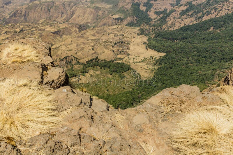 View Down the Northern Escarpment in Simien Mountains, Ethiop Stock ...