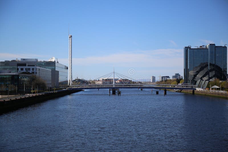 A View Down the River Clyde, Glasgow, Scotland, UK Stock Photo - Image ...