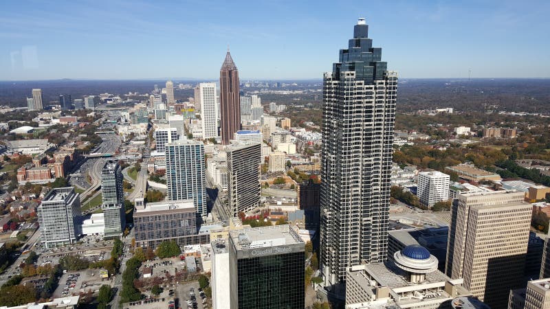View of downtown Atlanta editorial image. Image of city - 64000395