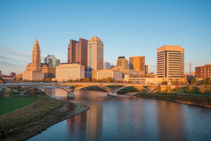 View of Downtown Columbus Ohio Stock Image - Image of cityscape, ohio ...