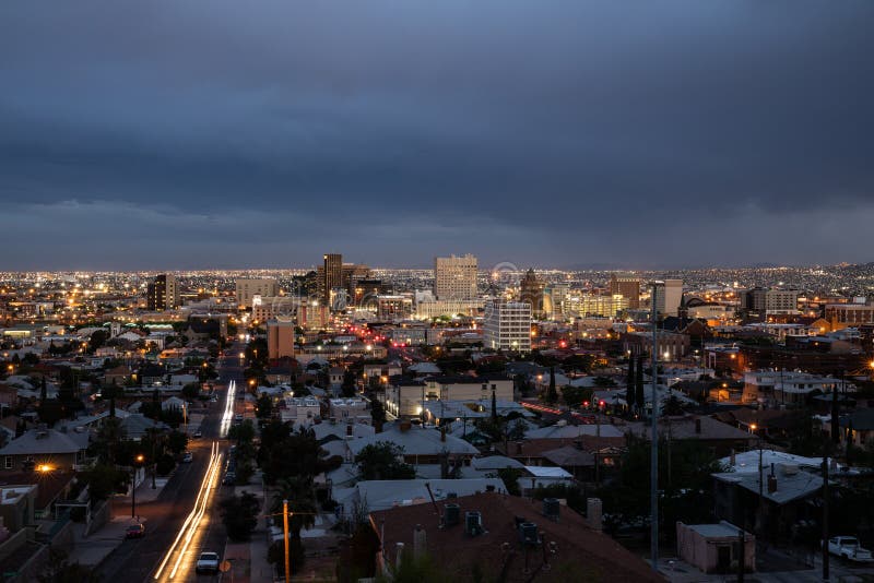 Downtown El Paso, Texas editorial photo. Image of cityscape - 115016291