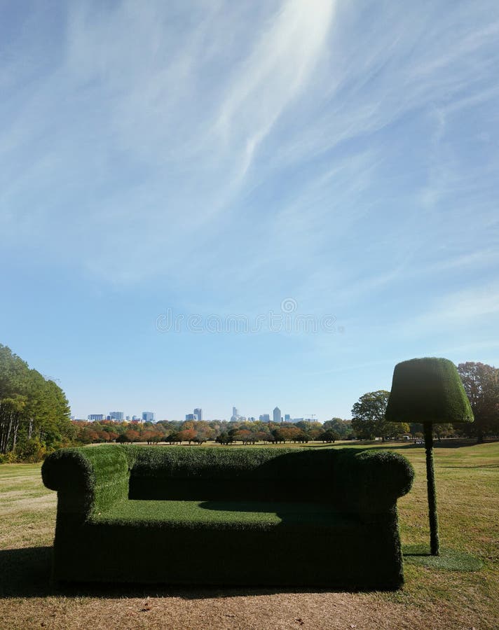 View of Downtown Raleigh from Dix Park with Fall Foliage Stock Image ...