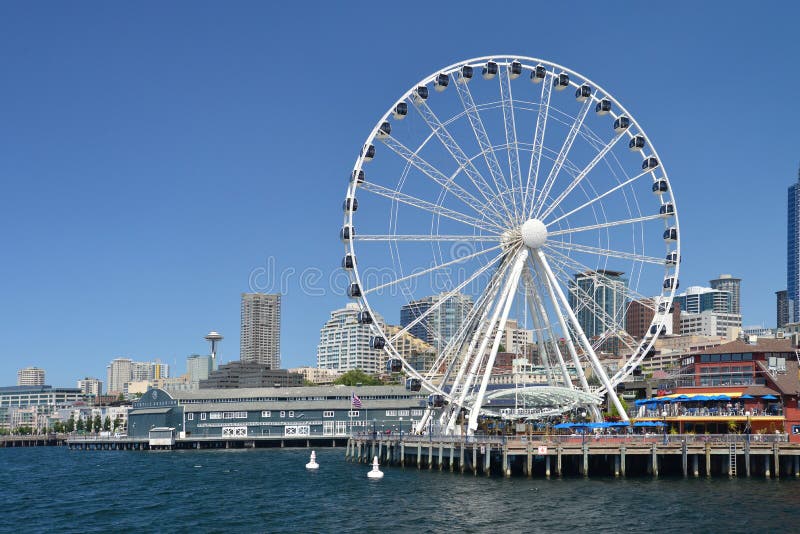 Seattle Waterfront Big Wheel Stock Photos - Free & Royalty-Free Stock ...