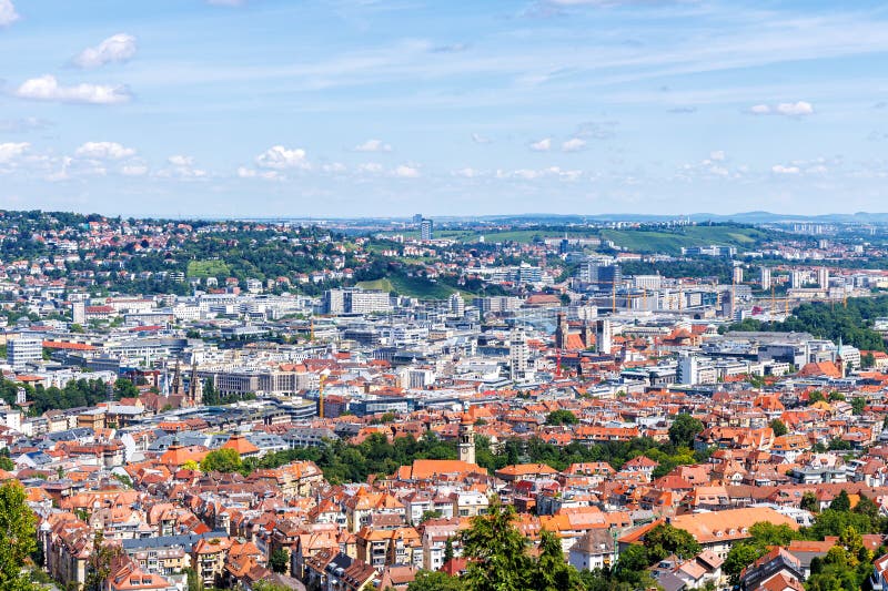 View of Downtown Stuttgart Skyline in Germany Stock Photo - Image of ...