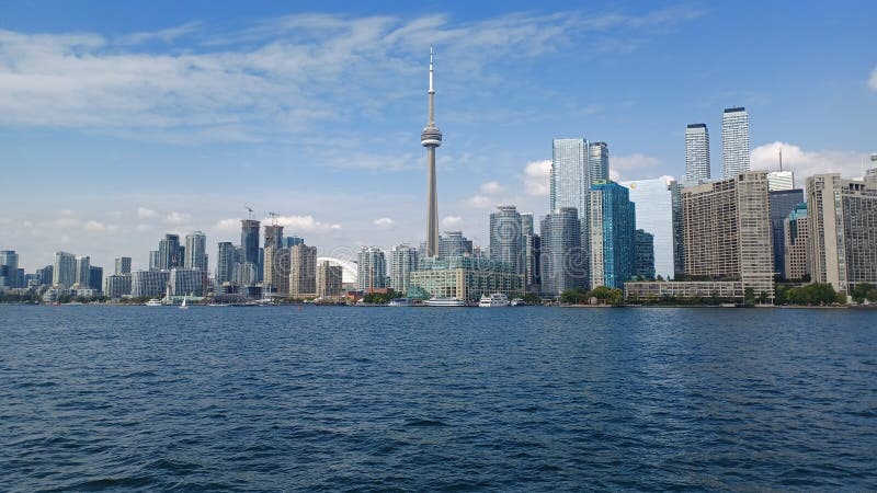 Toronto Waterfront View from Ontario Lake Stock Image - Image of famous ...