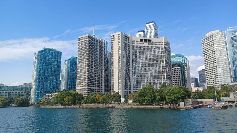Toronto Waterfront View from Ontario Lake Stock Photo - Image of ...