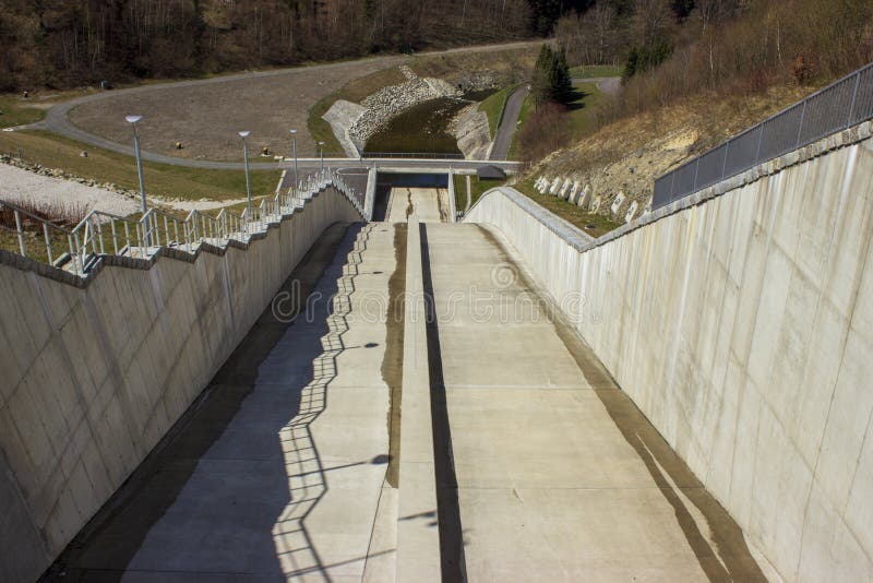 View of a Drain from the Dam in Beskydy Mountains Stock Photo - Image ...