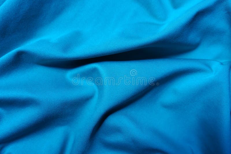 View of Draped Blue Polyester Fabric from Above Stock Photo - Image of ...