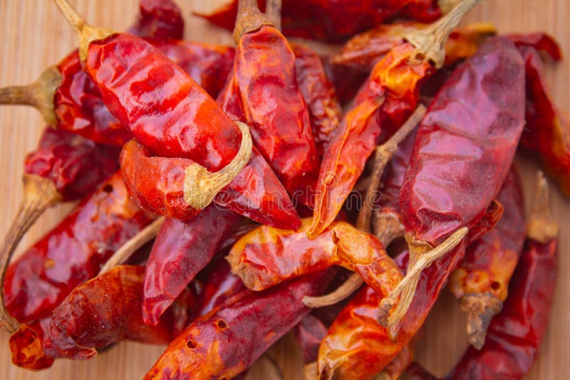 View of Dried Red Chilli Used Commonly in Indian Cooking Stock Image ...