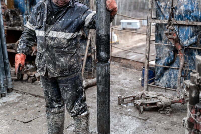A View for Drill Pipe Connection from between the Stands Stock Photo ...