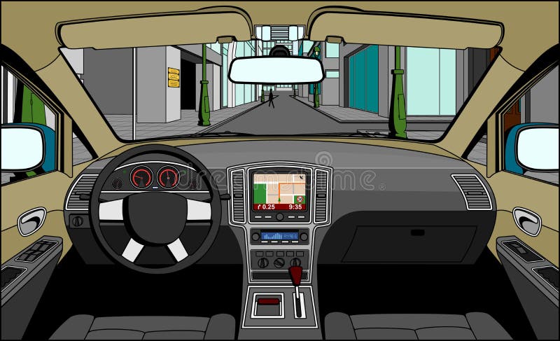 View of the driver stock vector. Illustration of illustrations - 18207155